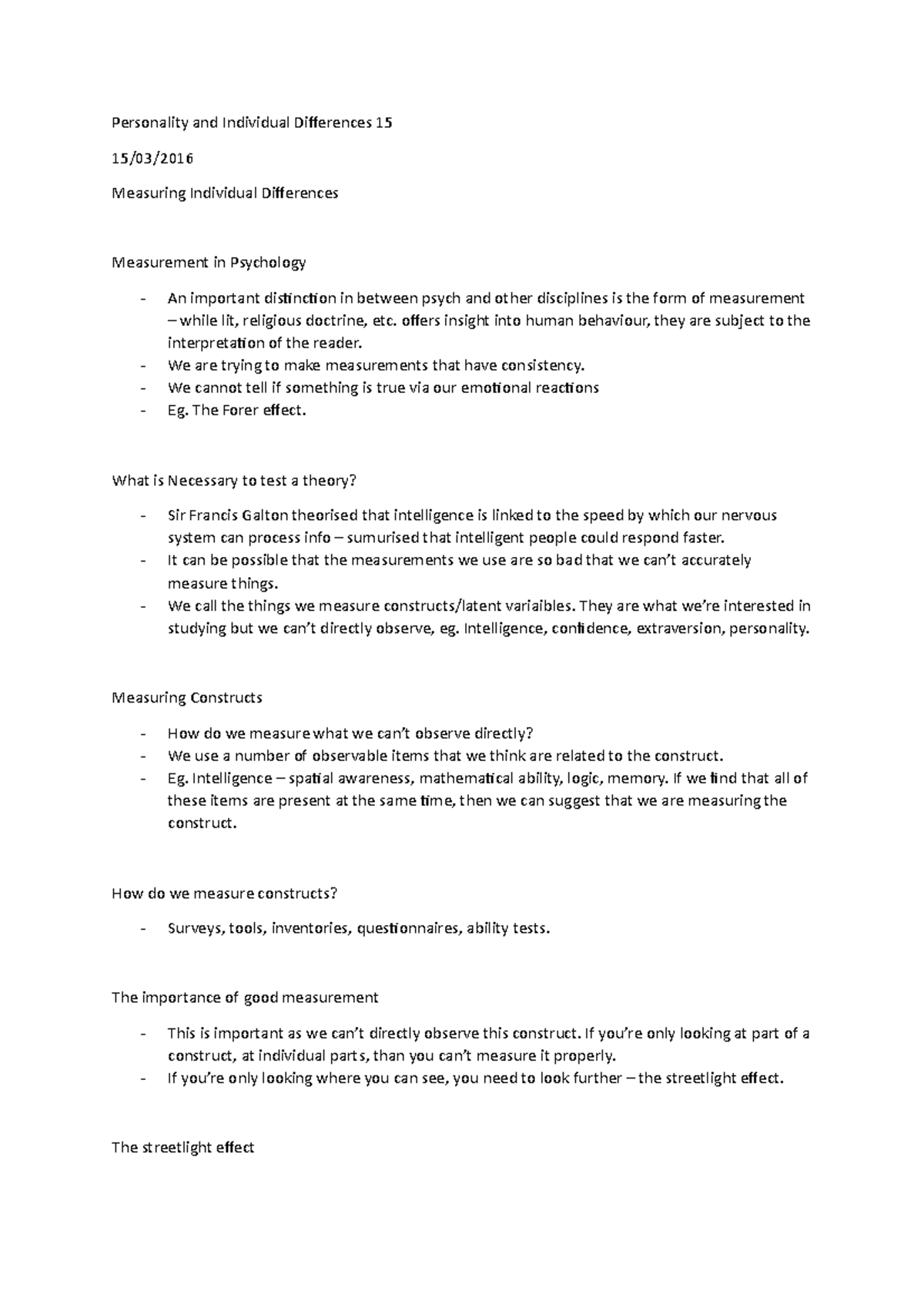 PSY 101: Measuring Individual Differences & Psychometric Techniques ...