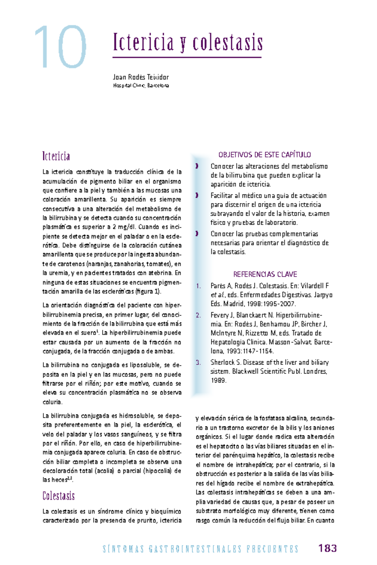 10 Ictericia y Colestasis: Guía Diagnóstica y Manejo Clínico - Studocu