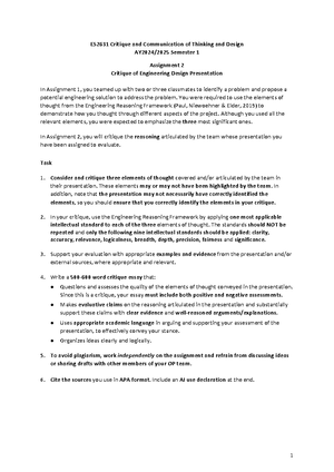 AY22 23 S2 Week 2 Engineering Reasoning Framework Tutorial Handout - AY2022/2023 Semester 2 Week ...