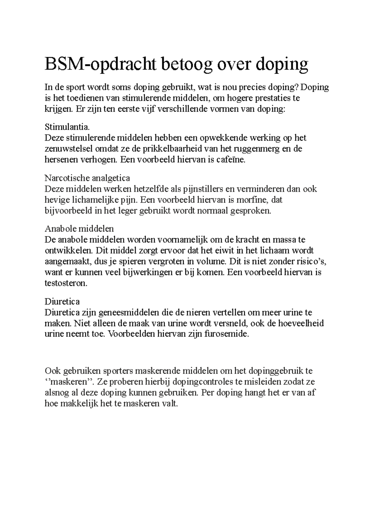 BSM Doping en de Ethische Vraag: Een Betoog over Oneerlijkheid ...