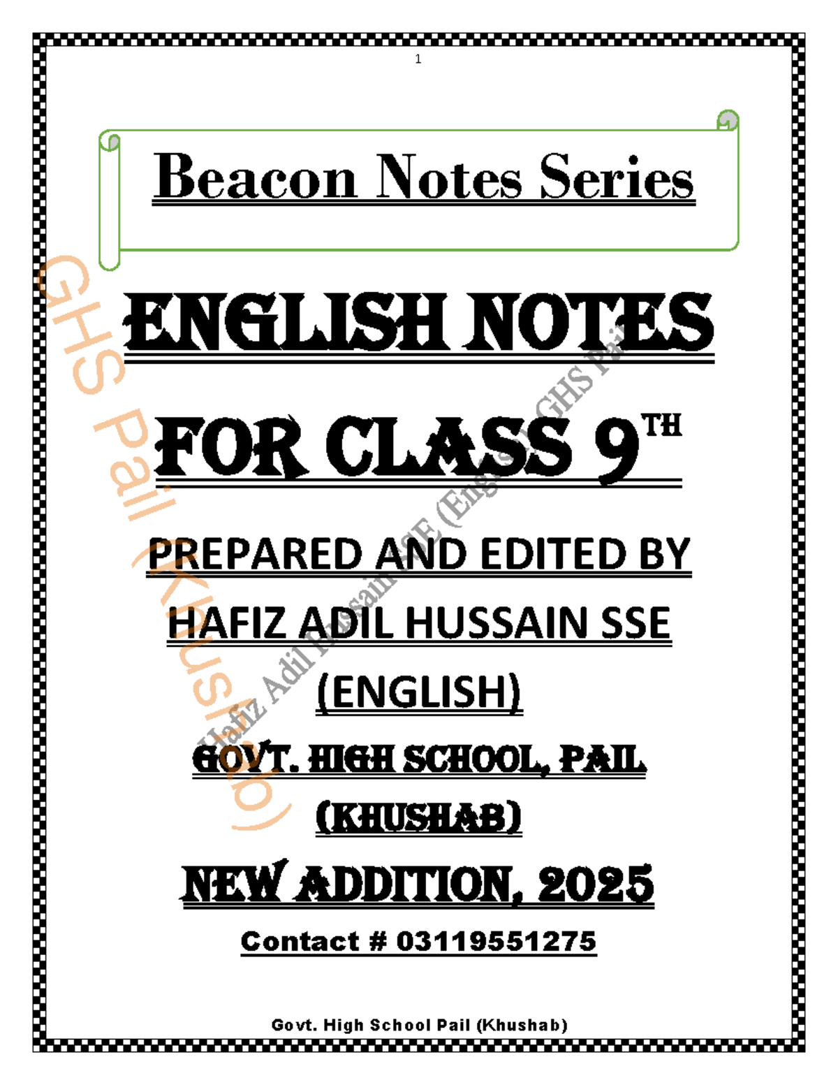 9th Class English Notes: Comprehensive Study Guide for SP GH - Studocu