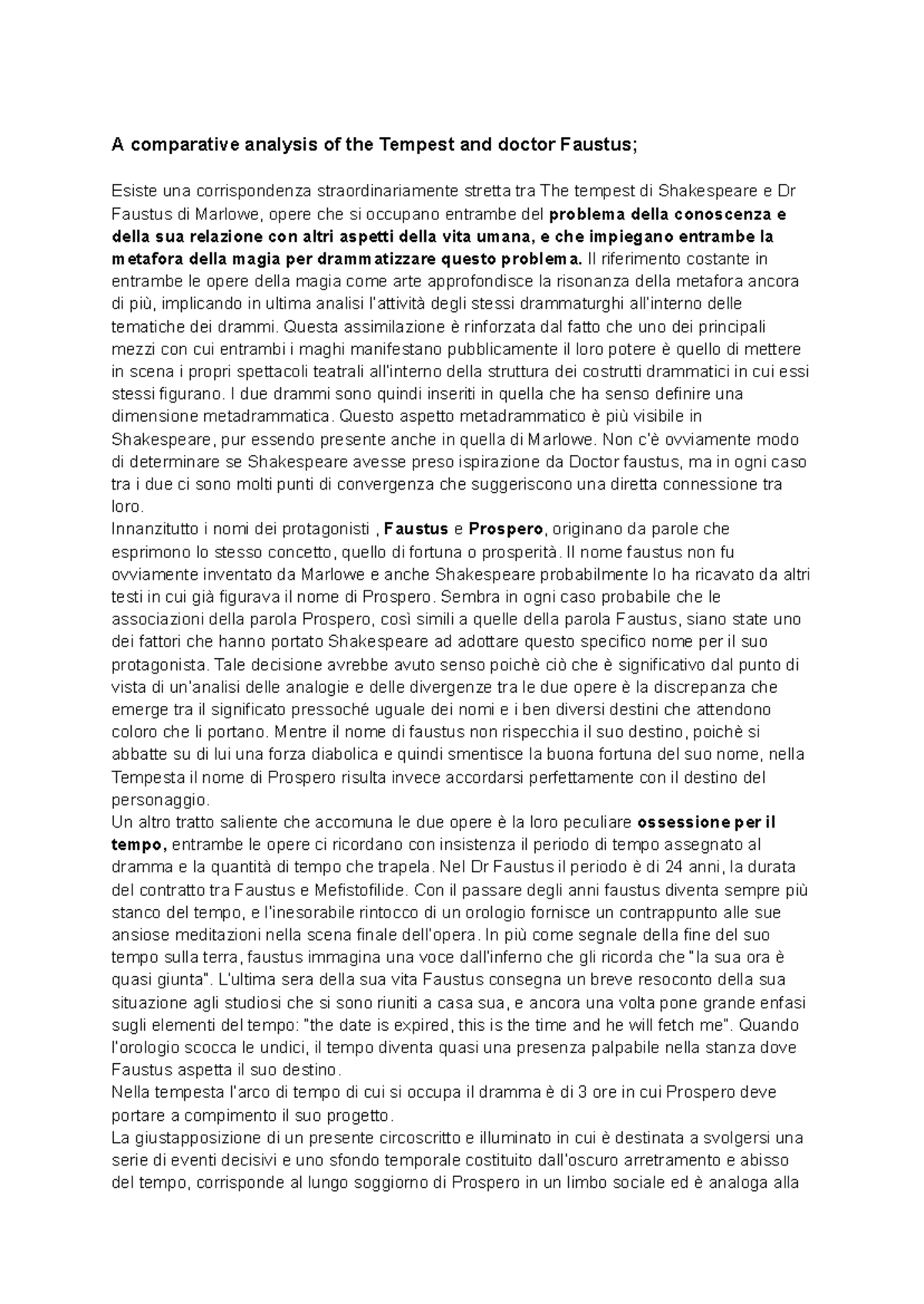 Dr. Faustus vs The Tempest: A Comparative Analysis of Magic and ...