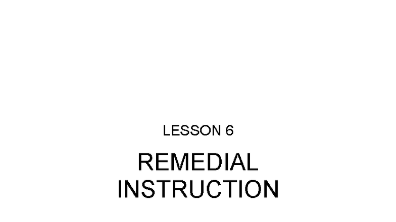 LESSON 6: REMEDIAL INSTRUCTION IN WRITING (GLES1) - Studocu