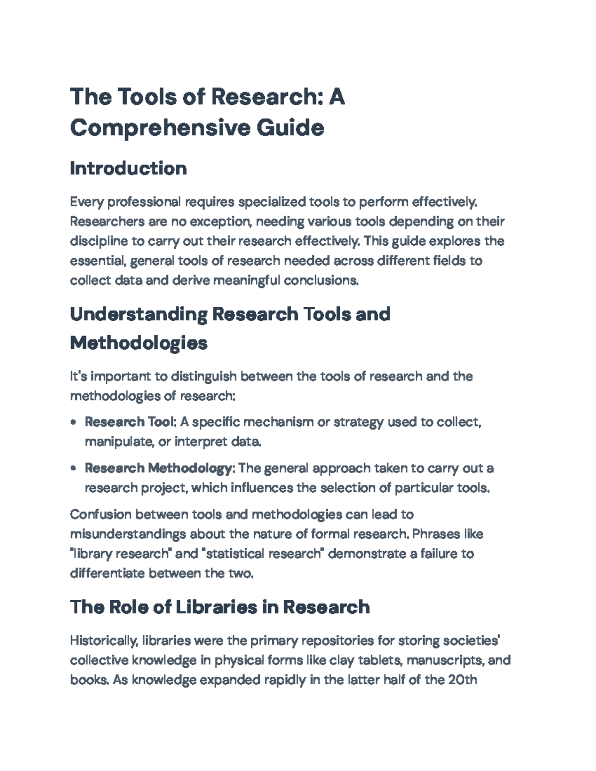 Comprehensive Guide to Research Tools & Methodologies: Essential ...