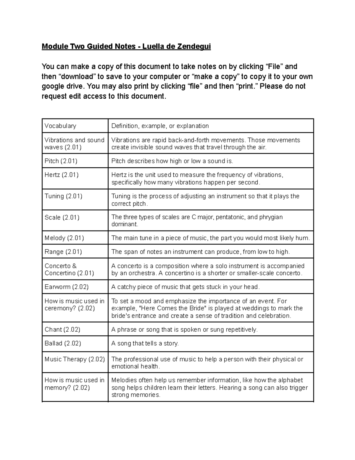Module 2 Guided Notes: Music of the World (FLVS) - Studocu