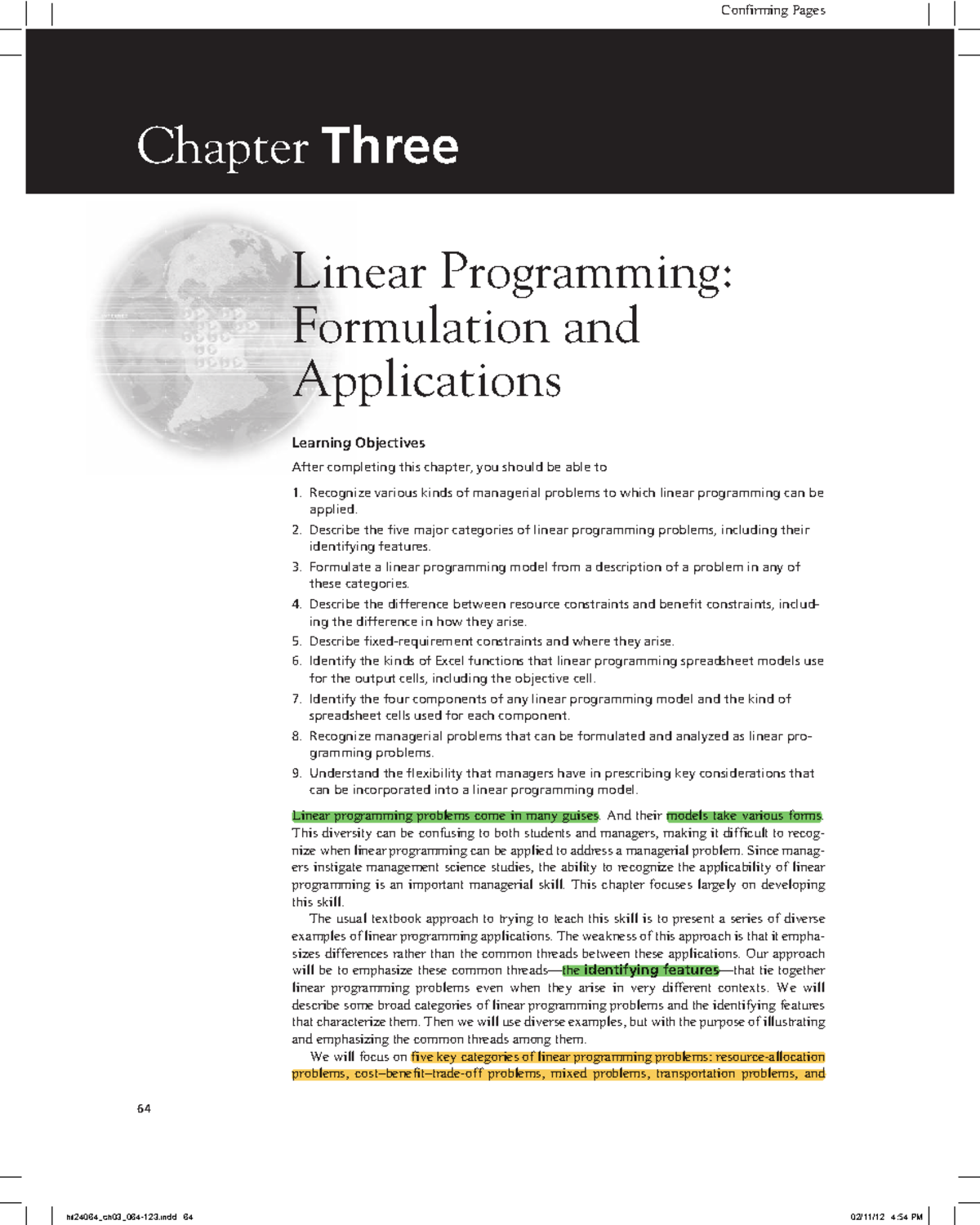 Linear Programming: Formulation & Applications - Chapter 3 Overview ...
