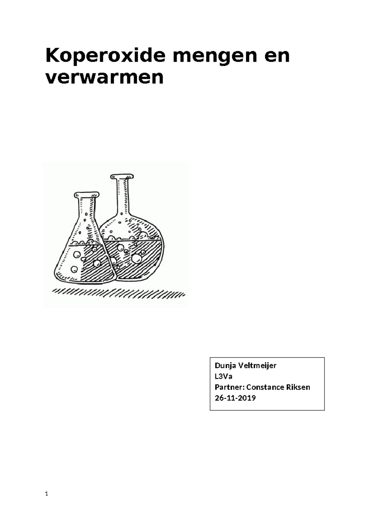 Scheikunde Practicum: Koperoxide Mengkunde en Resultaten L3Va - Studeersnel