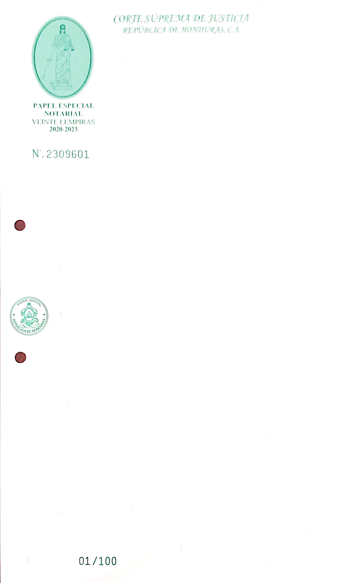 Hoja de Protocolo 01-60 - Derecho Notarial II - Studocu