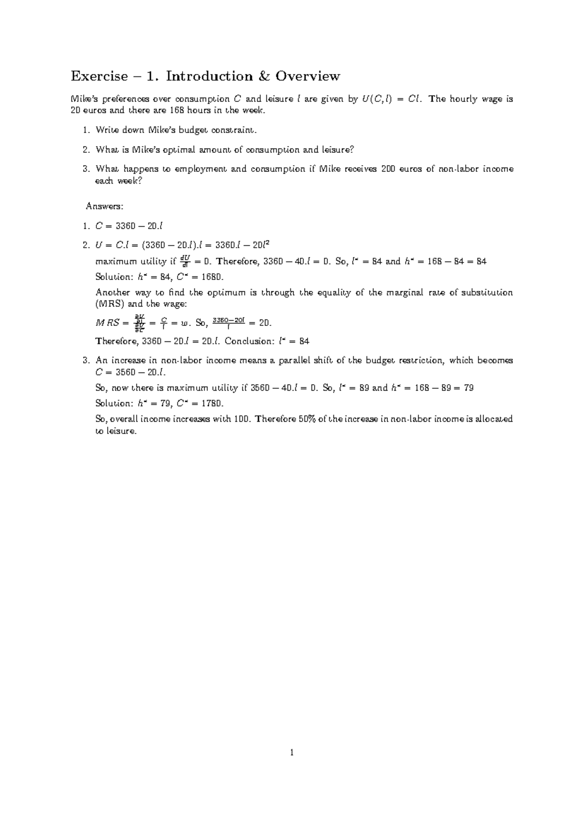 Exam Practice Questions: Economics & Labor Market Analysis (Feb 2017 ...