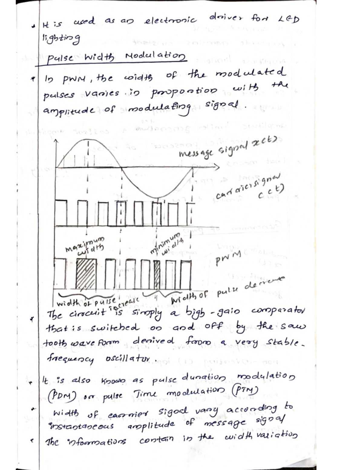 PWM and PPM Signal Generation in Communication Electronics (CE 101 ...