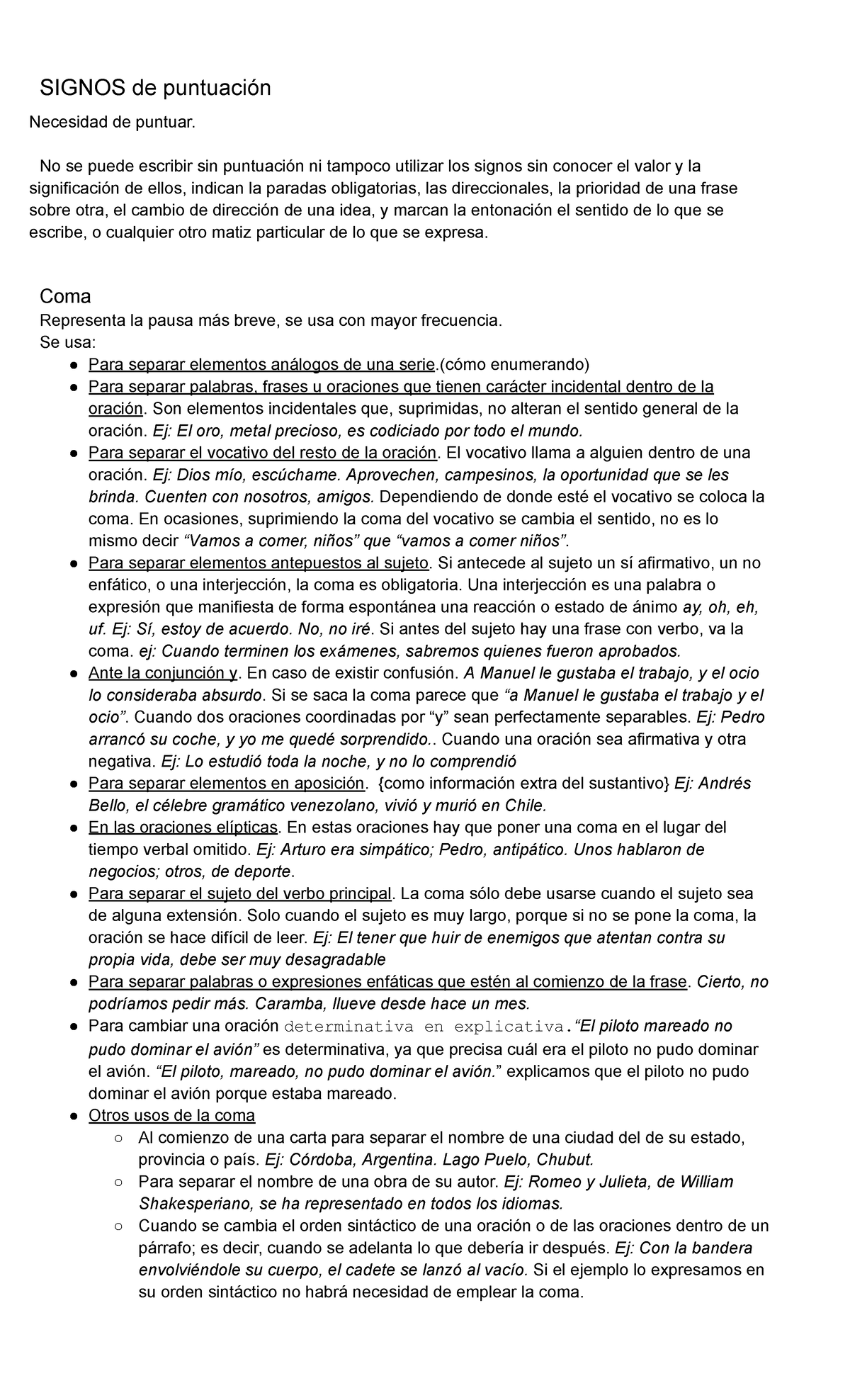 Resumen de Signos de Puntuación y Gramática Aplicada (Curso: LENG 101 ...