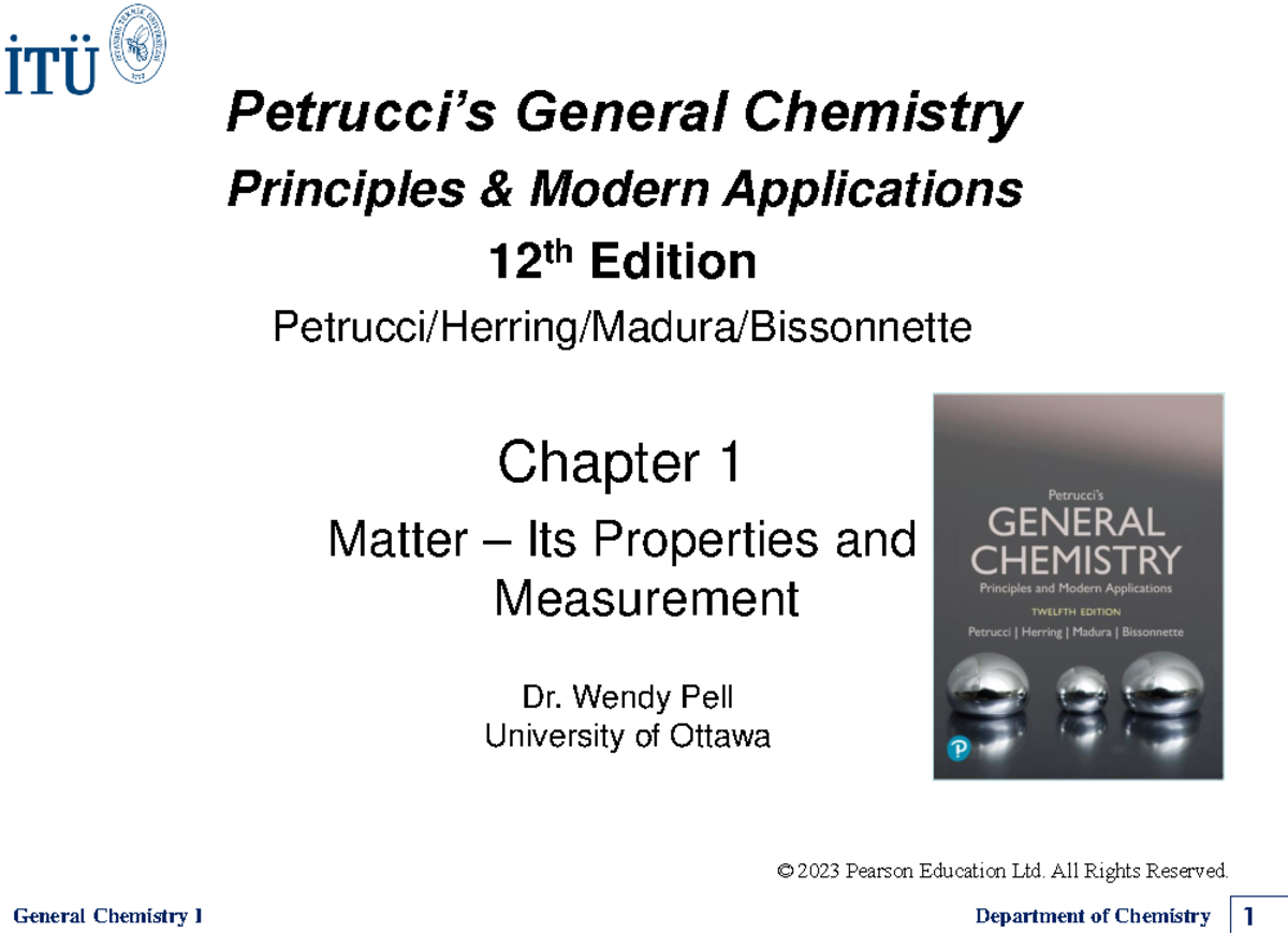 General Chemistry I (CHEM 1010) Chapter 1: Matter & Measurement - Studocu