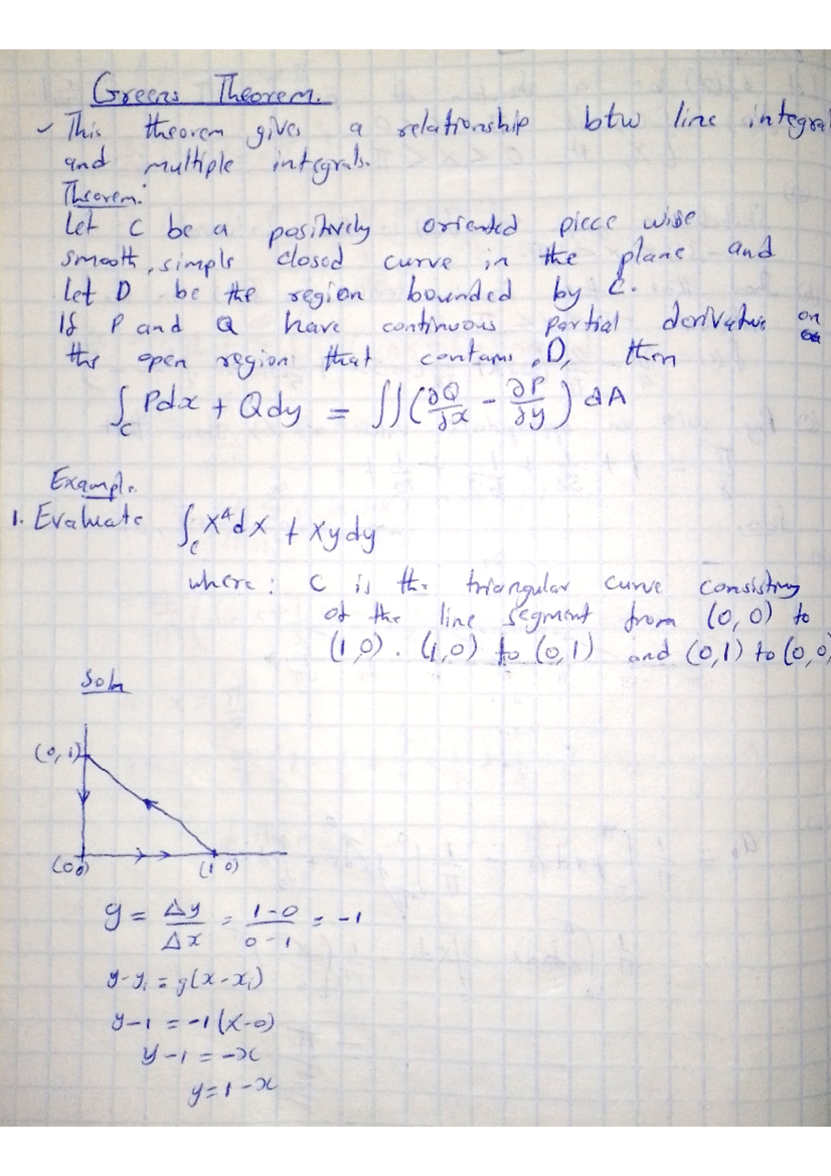 Calculus green's theorem - Calculus 3 - Studocu