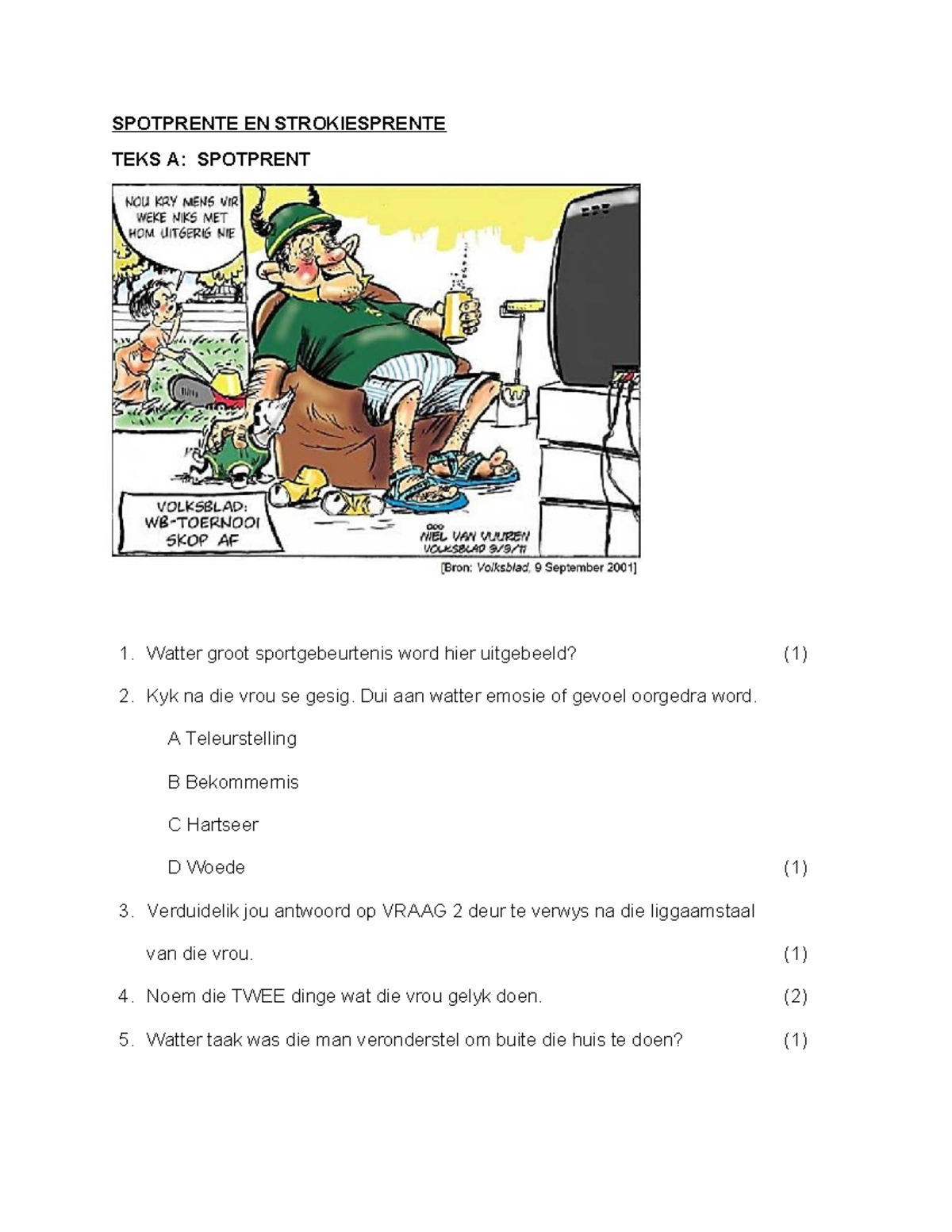 Afrikaans Spotprente: Analise van Emosies en Stereotipering in ...