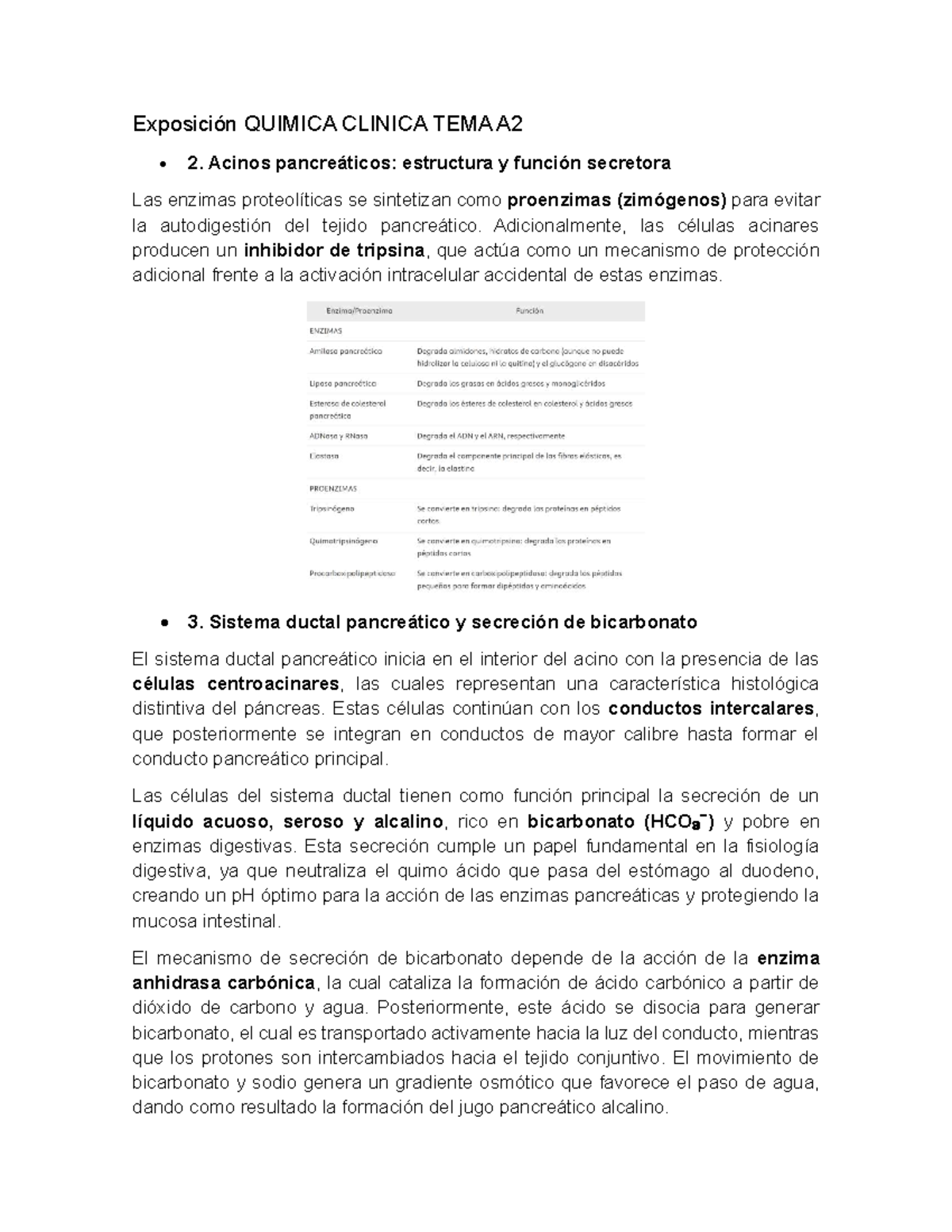 Exposición QUIMICA CLINICA TEMA A2: Acinos y Sistema Ductal Pancreático ...