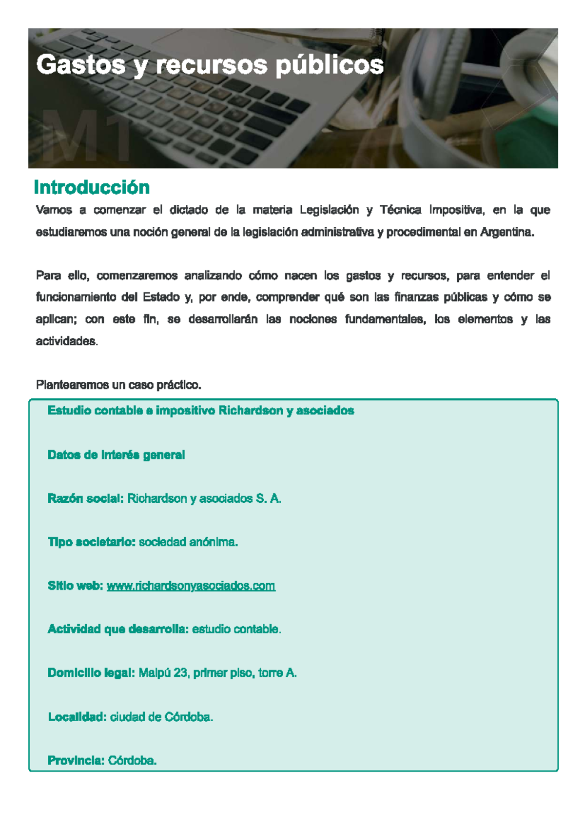 Recursos Públicos y su Clasificación - Módulo 1 (Legislación) - Studocu