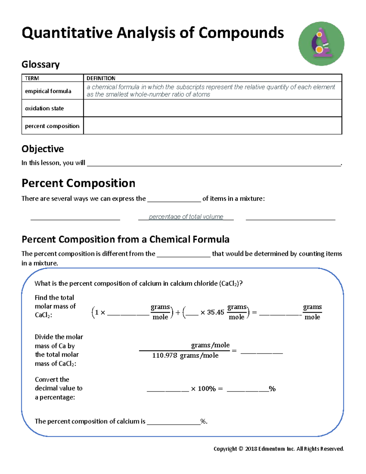 574397-Guided Notes: Percent Composition & Empirical Formulas - Studocu