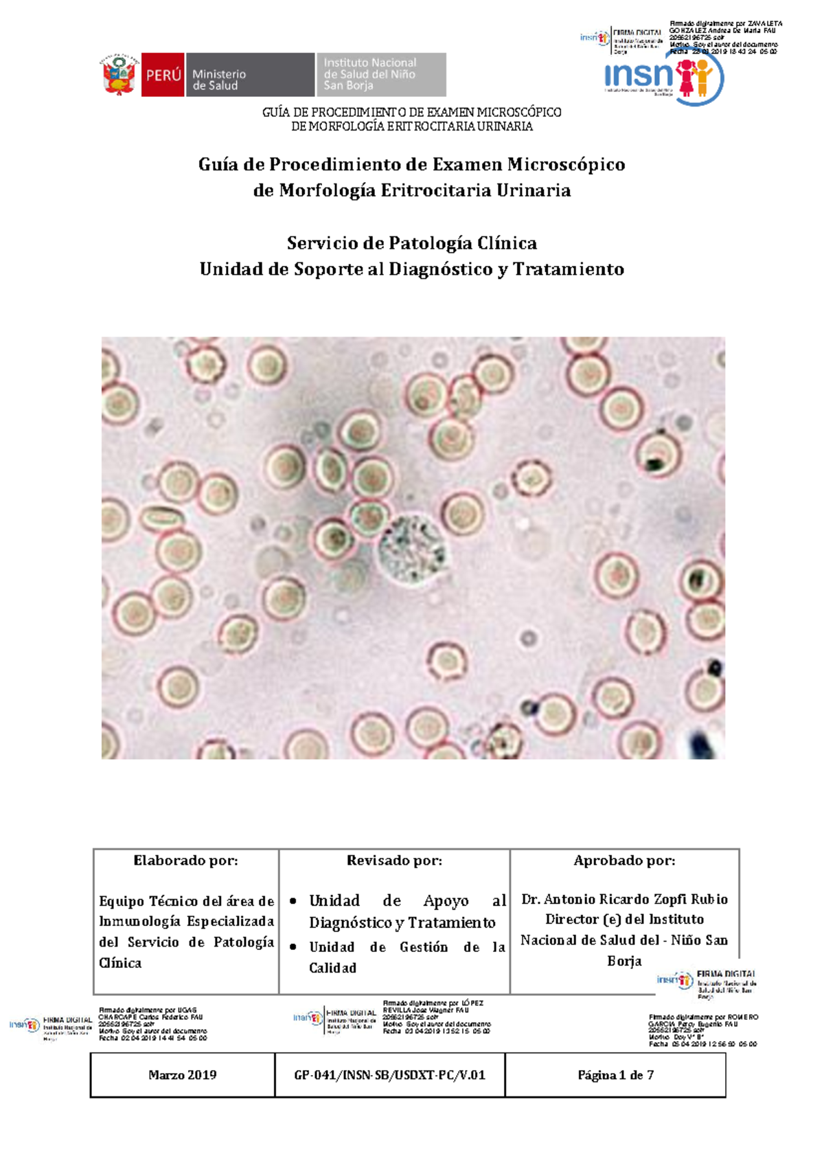 GP 041 - Guía de Procedimiento para Examen Microscópico de Morfología ...