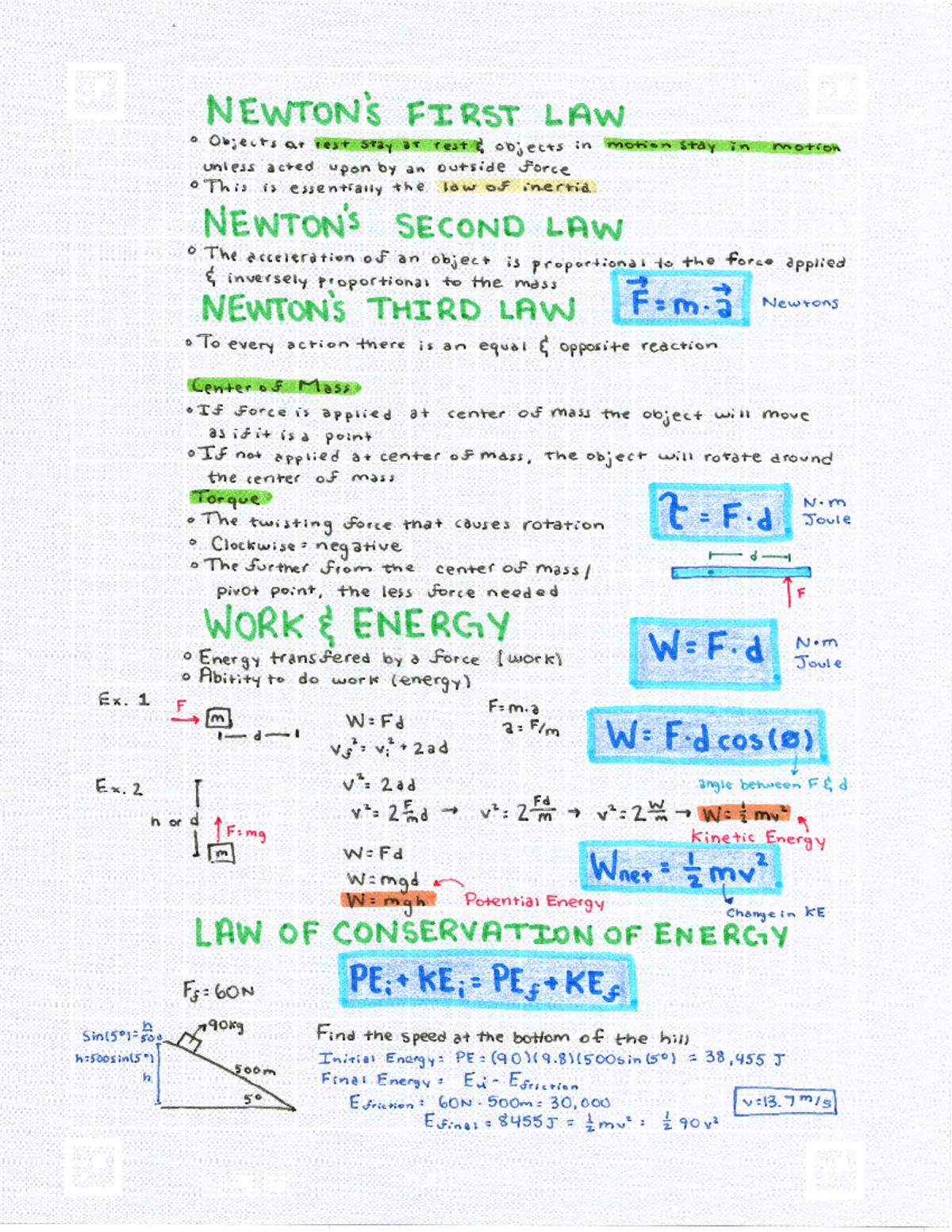 MCAT Physics Notes - : FIRST LAW Objects at rest stay at rest objects ...