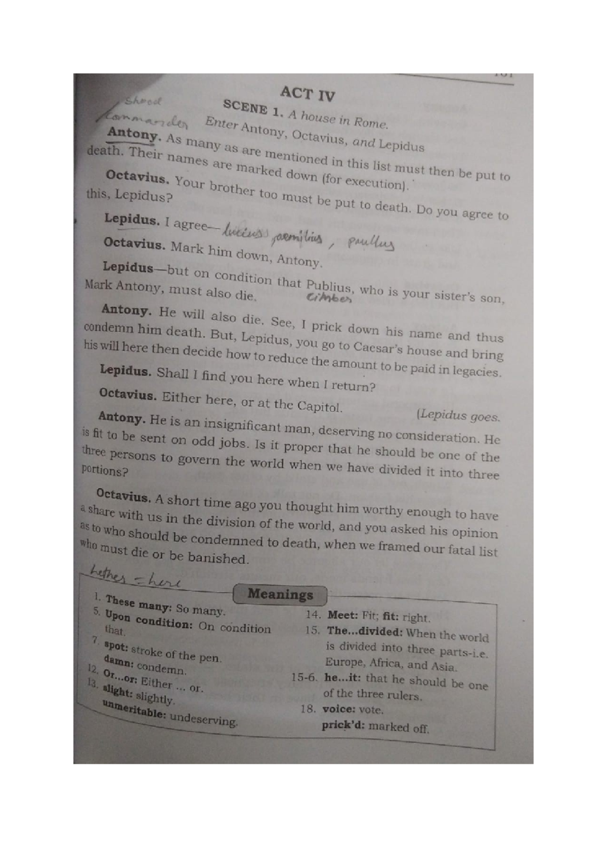 ACT IV Analysis and Reflection on Julius Caesar - Course Code: XXXX ...