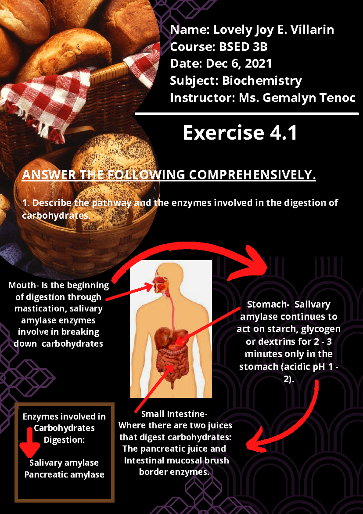 123..Ms. Gemalyn tenoc Exercise 4 - Mouth- Is the beginning of ...