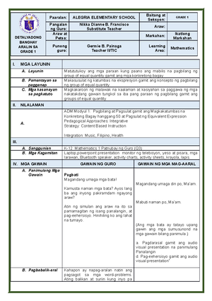 Detailed Lesson Plan - DETAILED LESSON PLAN IN HEALTH 2 I. OBJECTIVES ...