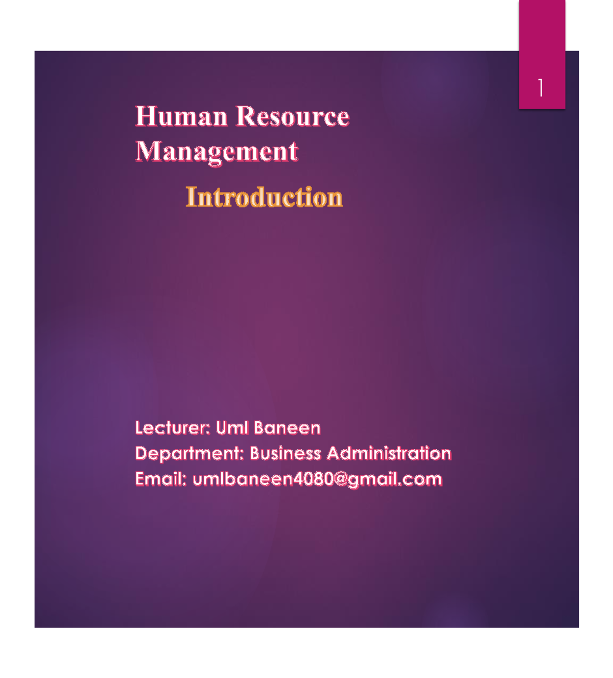 Human resource management BBA- Chapter 1 - Content of HRM ...