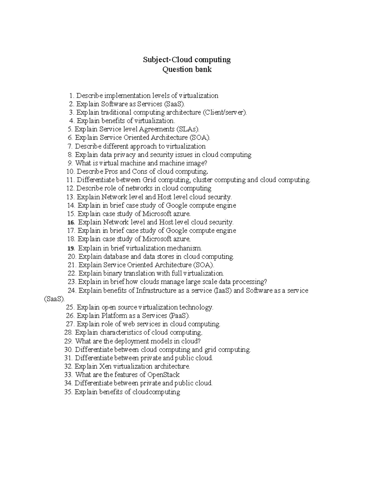 Cloud Computing QB: Key Concepts and Case Studies - Studocu