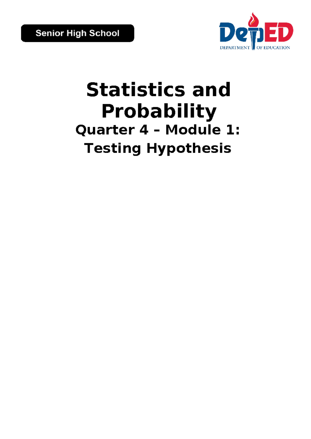 Statistics-and-Probability q4 mod1 Testing-Hypothesis-V2 - Statistics ...