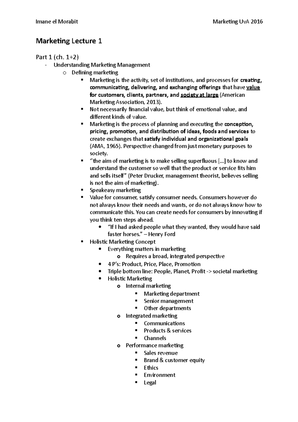 Marketing Lecture 1: Understanding Marketing Fundamentals (MKT101 ...