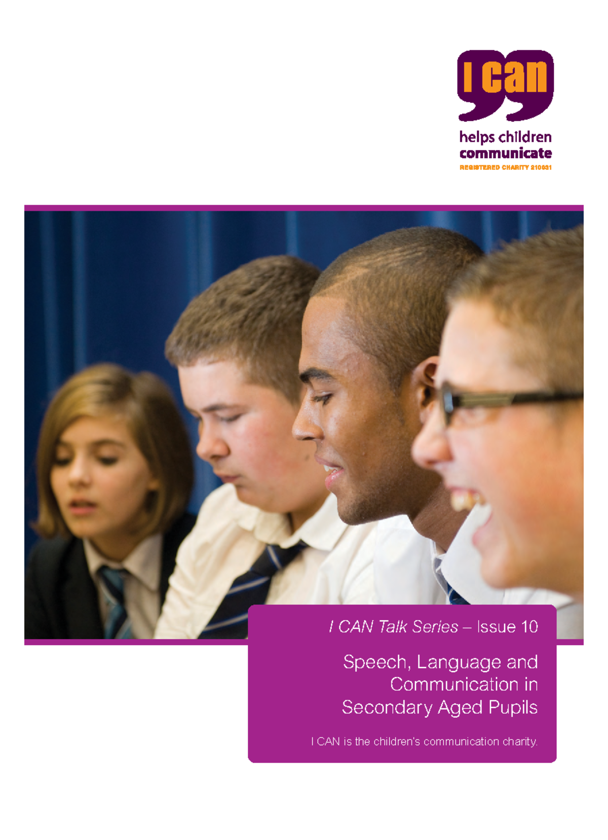 Speech, Language, and Communication Needs in Secondary Pupils - I Can ...