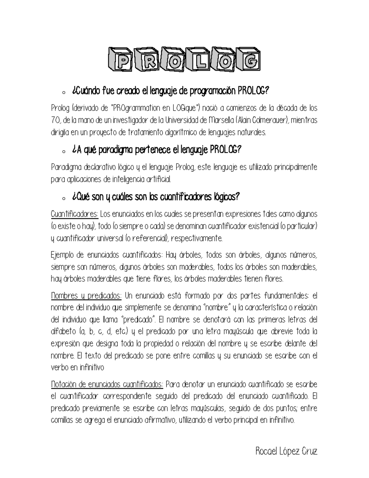 Notas de Curso: Introducción a PROLOG y Lógica de Programación - Studocu