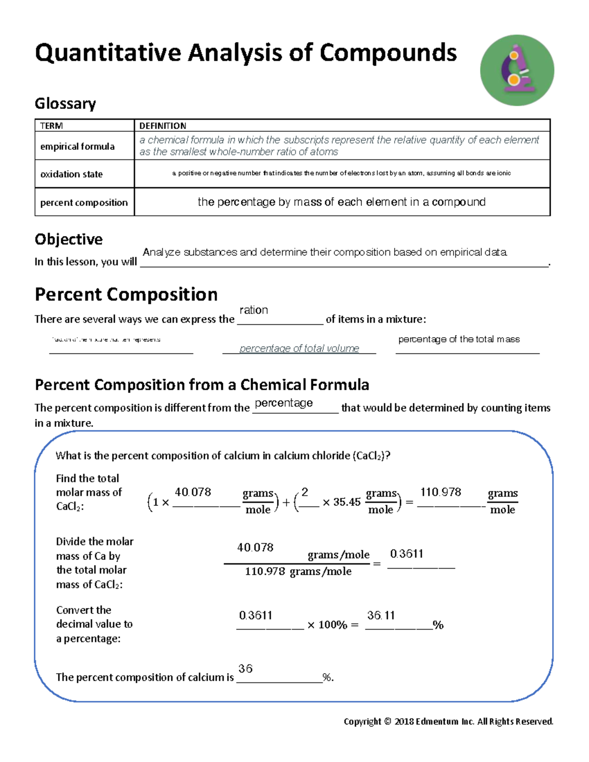 574397-Guided Notes: Quantitative Analysis of Compounds - Studocu