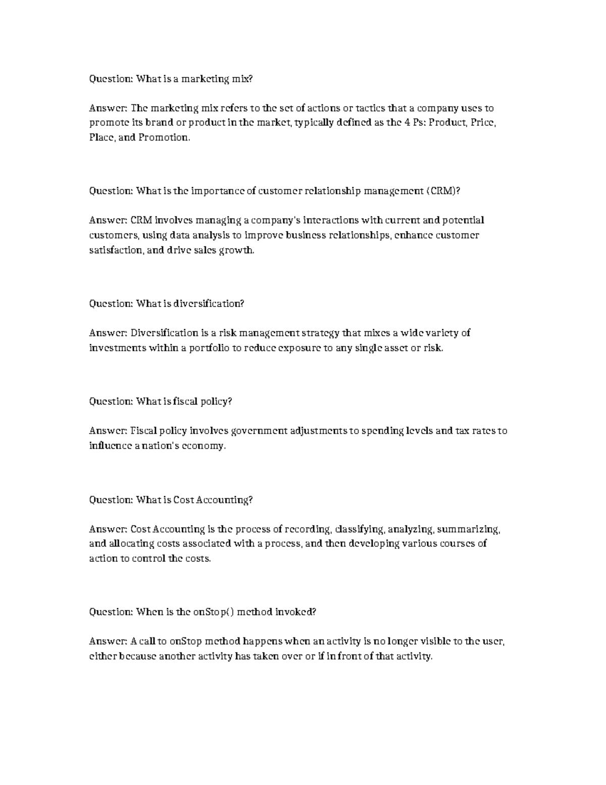Johns Hopkins Case Study: Marketing Mix & Financial Concepts YB8Z8 ...