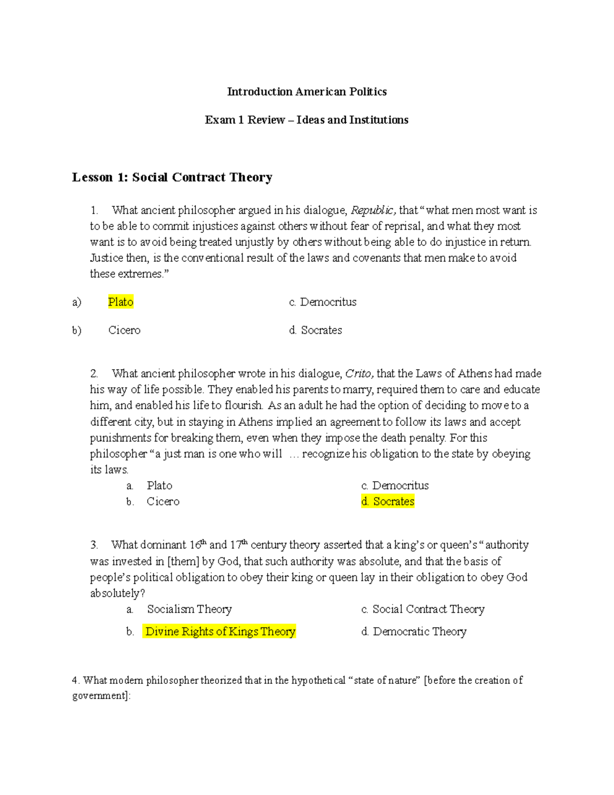 Public Policy and Constitutional Principles (POLI 101 - Exam Review ...