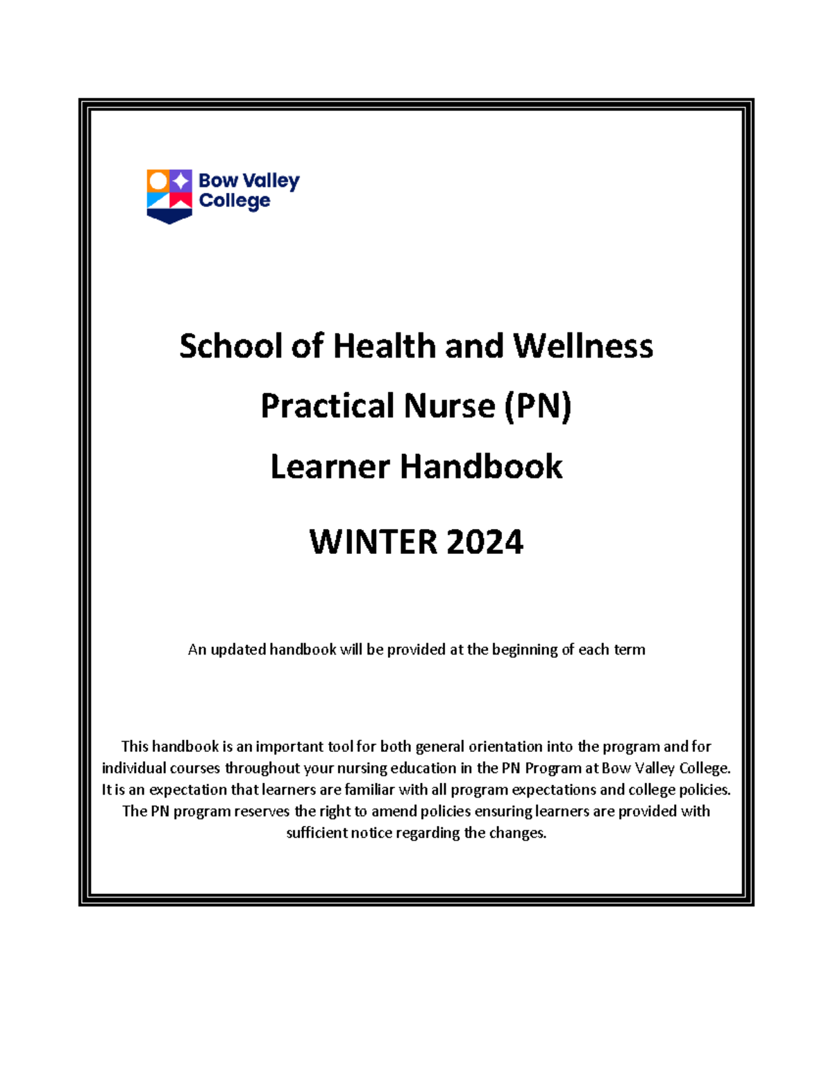 PN Learner Handbook – Practical Nurse Program Winter 2024 - Studocu