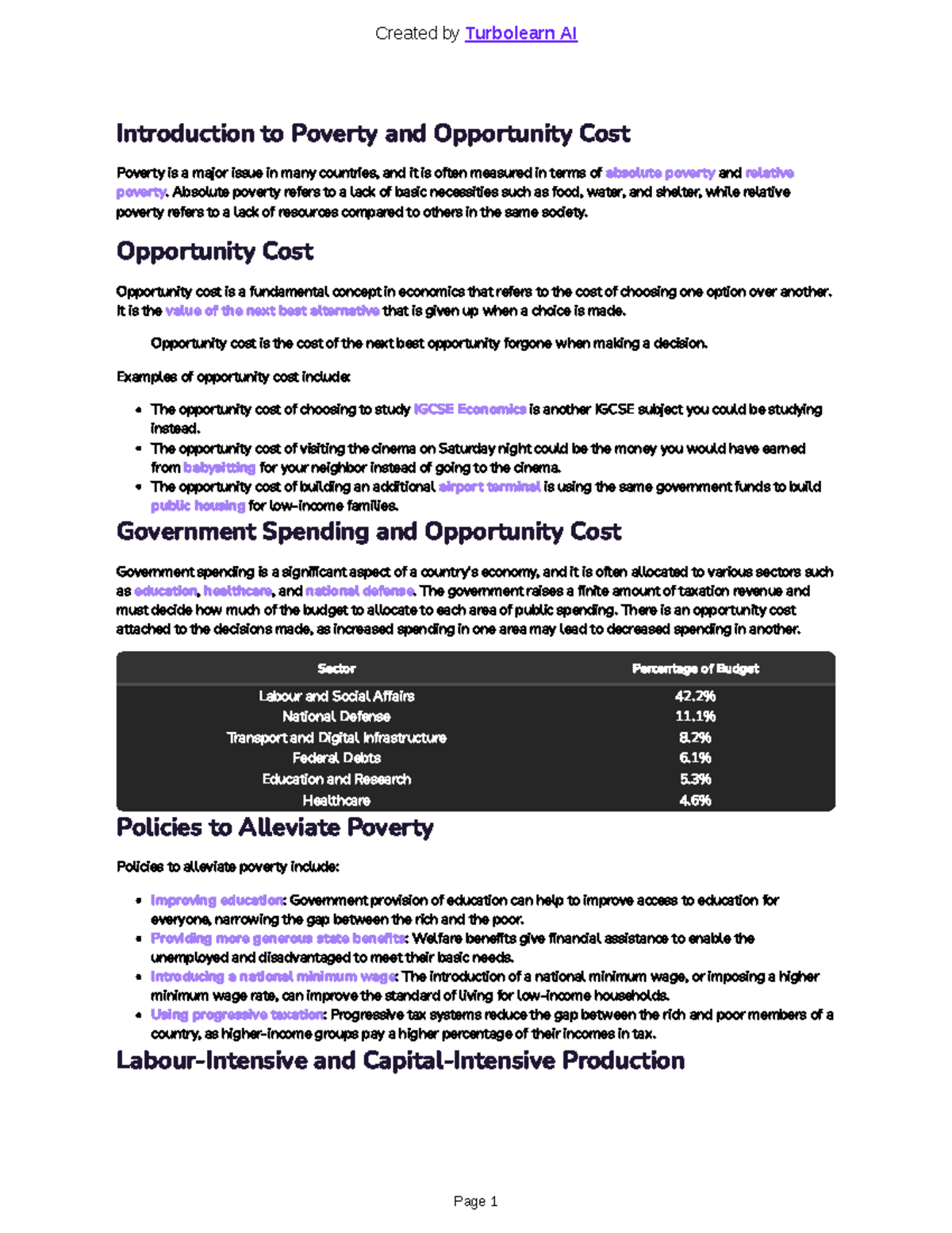 Econ 101: Introduction to Poverty, Opportunity Cost & Economic ...