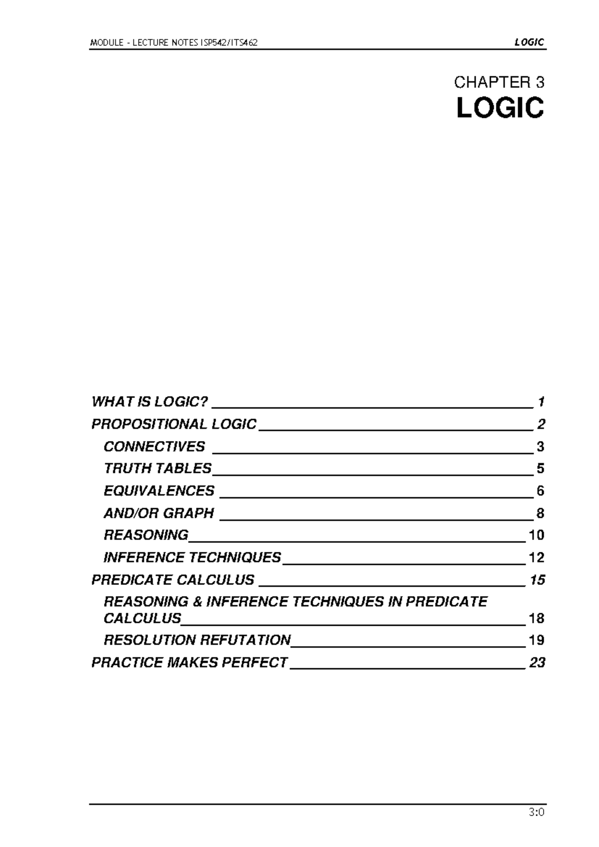 Logic V3 - Chapter 3 Study Notes on Propositional & Predicate Logic ...