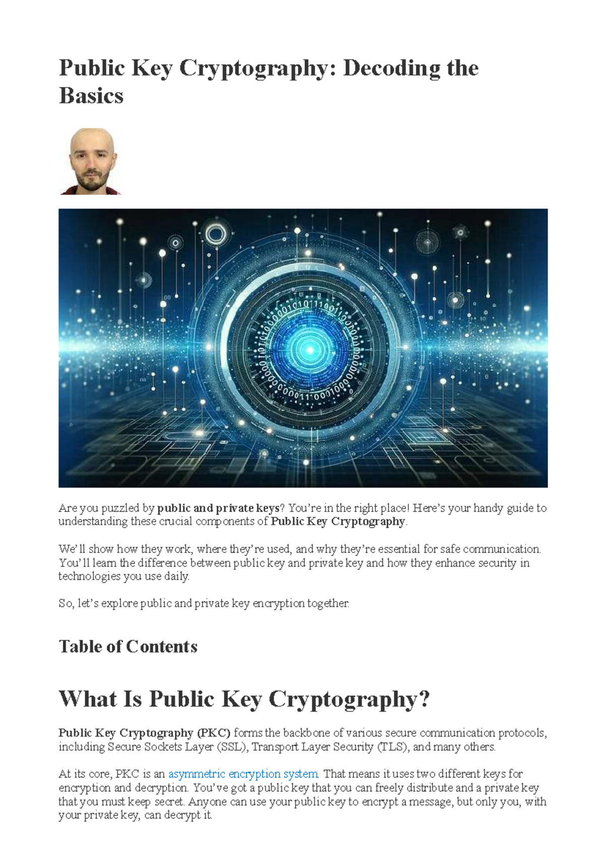Public Key Cryptography (PKC): Understanding TLS and Key Functions ...