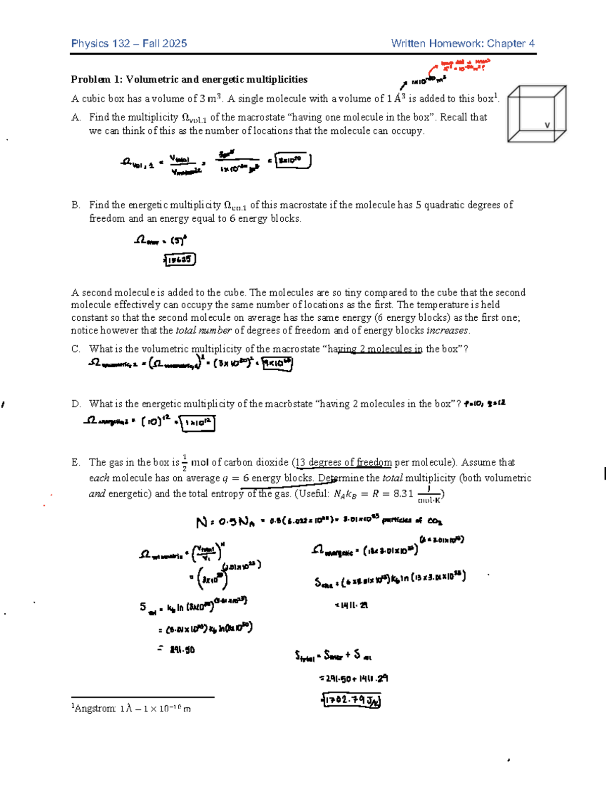 Physics 132 Fall 2025 Written Homework: Chapter 4 Problems and ...