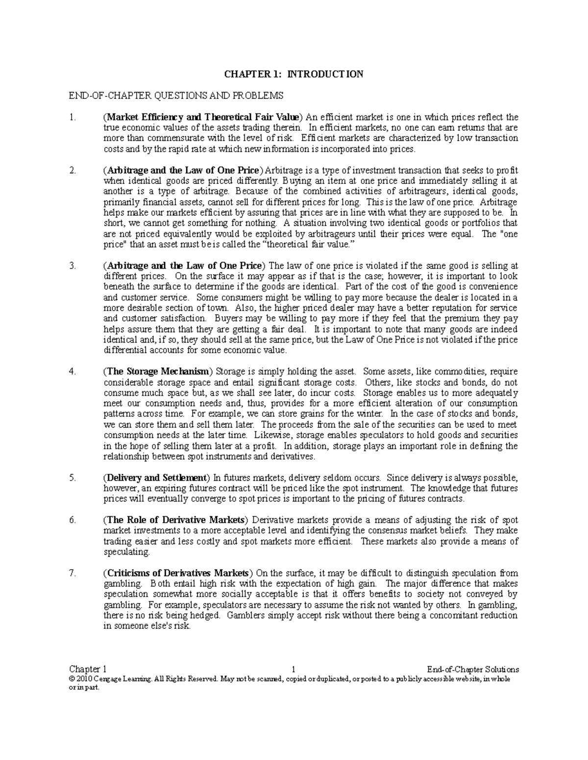 Chapter 1 - INTRODUCTION Introduction To Derivatives And Risk ...