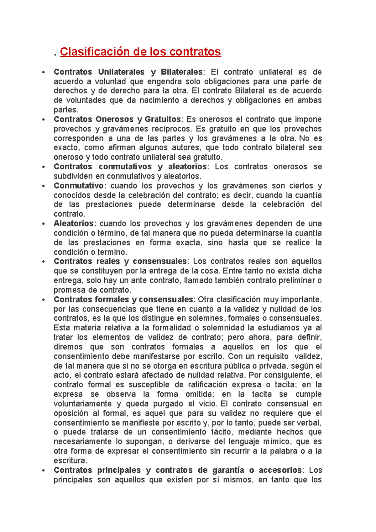Clasificación de Contratos: Unilaterales, Bilaterales y Mercantiles ...