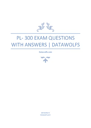 PL-300 Power BI Questions with Answers - Data Wolfs - PL- 300 EXAM ...