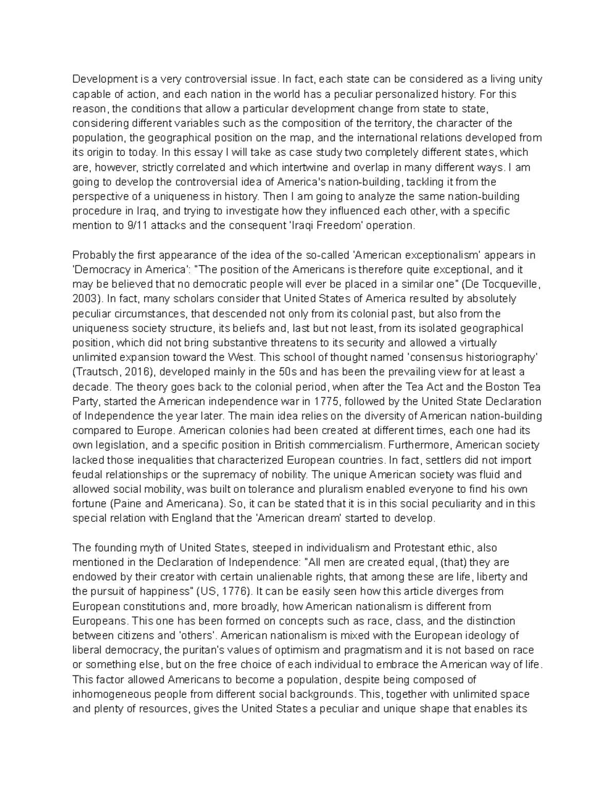 Comparative Analysis of the Nation-Building Process in America and Iraq ...