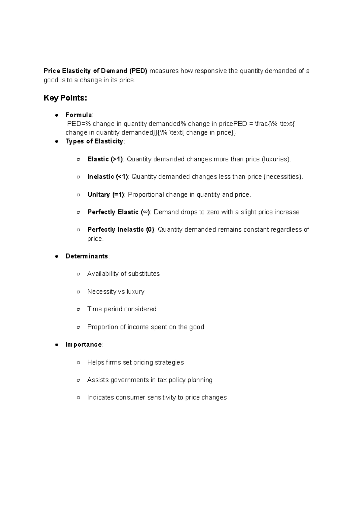 PED - Understanding Price Elasticity of Demand: Key Concepts ...