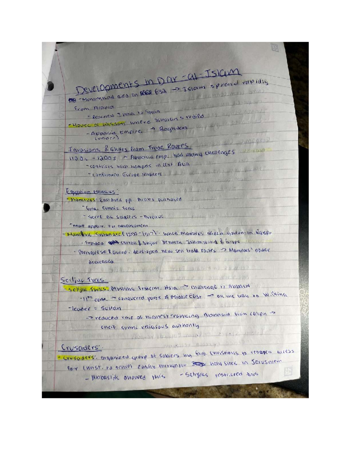 Developments in Islam: Key Concepts and Insights (HIST 632) - Studocu