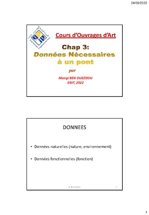 Cours d’Ouvrages d'Art, Tome 2 : Dimensionnement des Ponts - Studocu