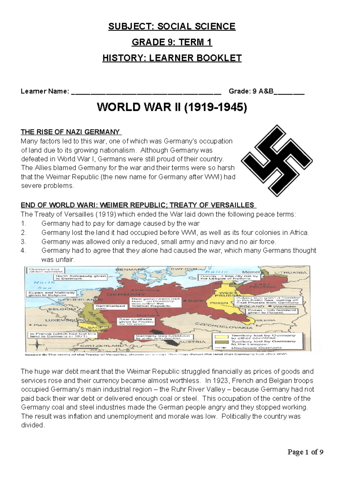 Gr12 Cold War Class Notes: Origins and Key Events (Pt 1) - Studocu