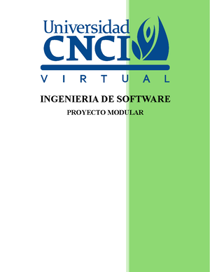 Ingenieria de software Actividad 2 - Universidad CNCI virtual Carrera: Ingeniería en tecnologías ...