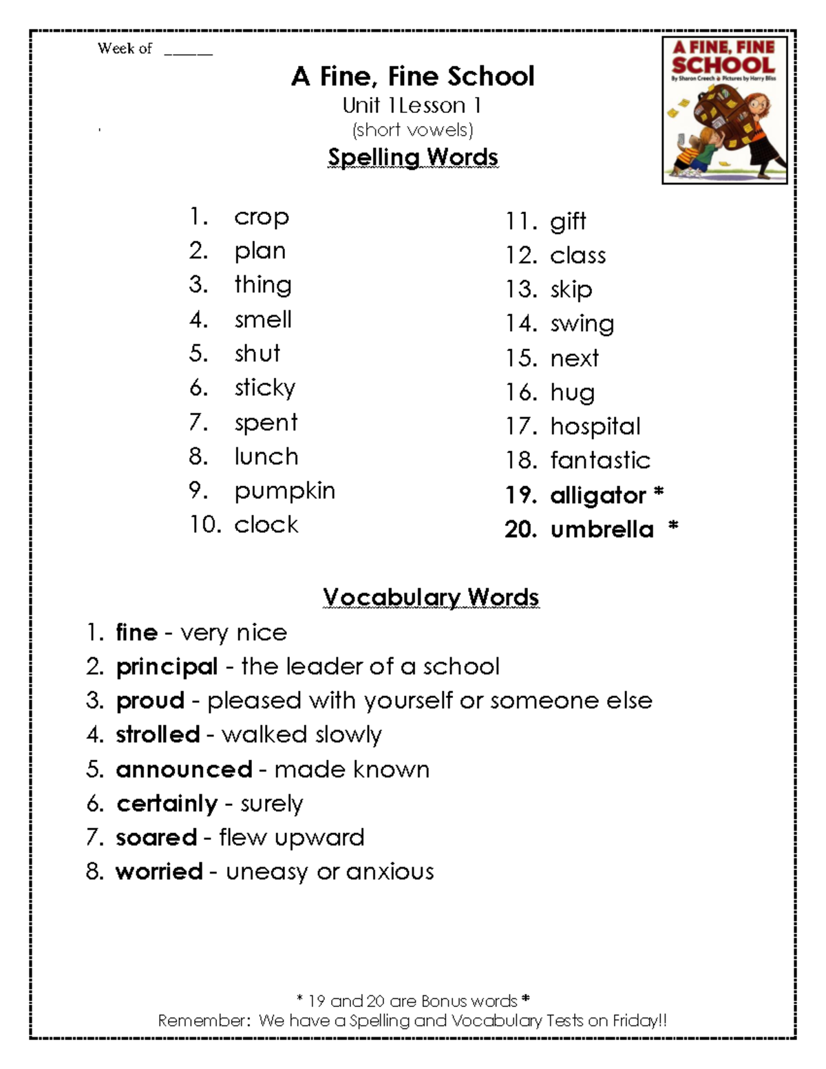 Journeys Unit 1 Spelling & Vocabulary Words (Lessons 1-18) - Studocu